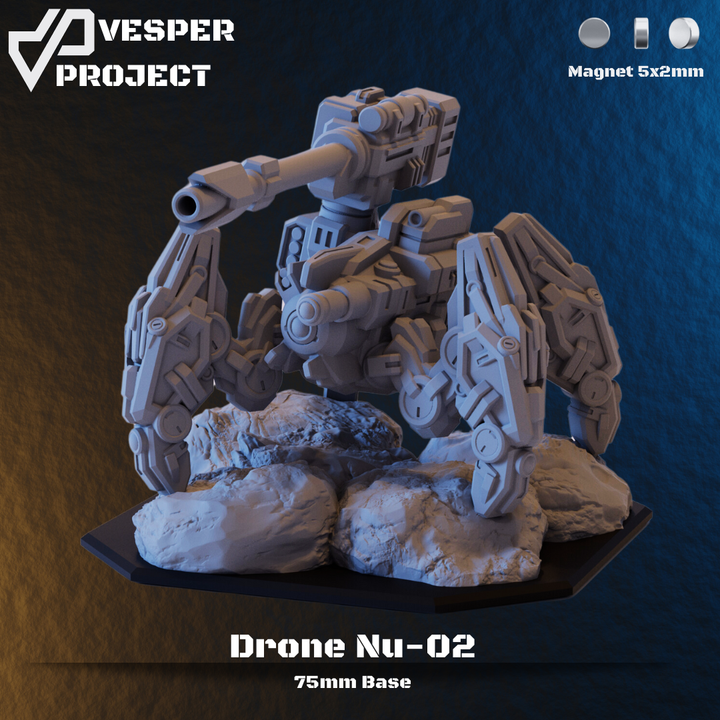 3D Printable Drone Nu-02 by Vesper Project